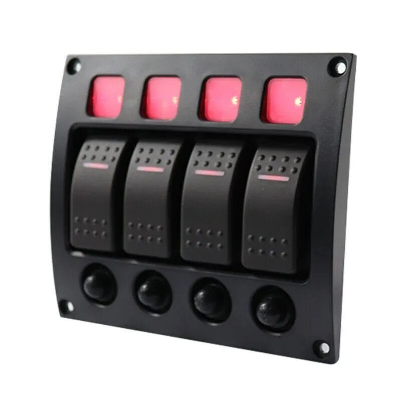 4 Gang Switches Panel 12V/24V لوحة مفاتيح | Jeddah Marine Store